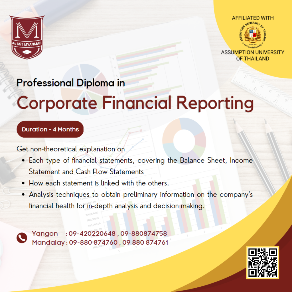 Professional Diploma in Corporate Financial Reporting – AU MIT Myanmar ...